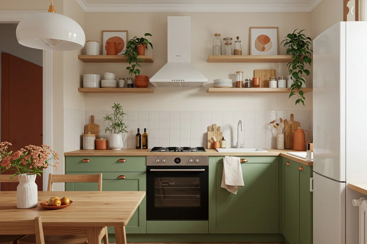 8 Warm Color Palettes for Apartment Kitchens - HomlyDesign